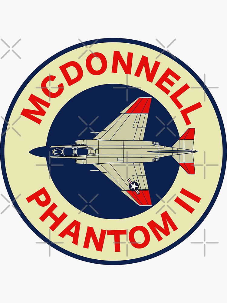 "F-4 Phantom Retro Patch" Sticker by StrongVlad | Redbubble