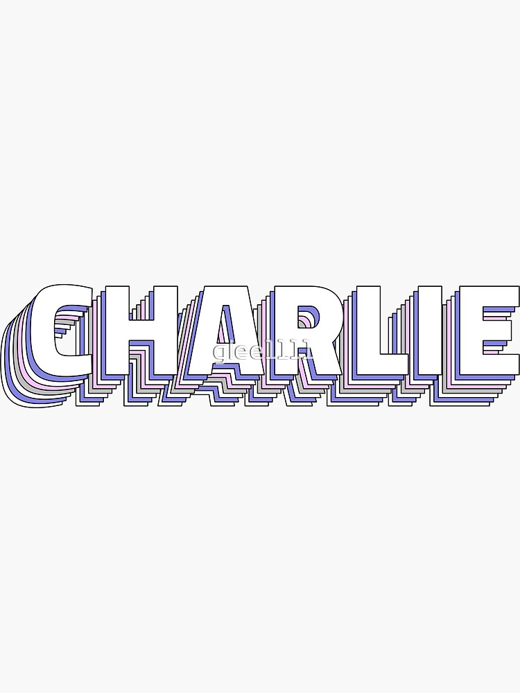 "Charlie - Name" Sticker for Sale by glee1111 | Redbubble