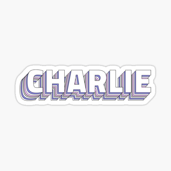"Charlie - Name" Sticker for Sale by glee1111 | Redbubble