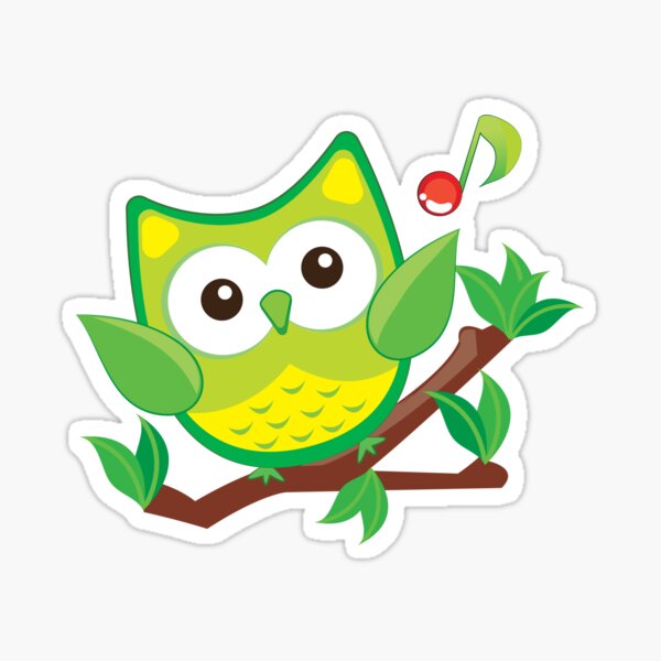 "Cute Magical singing Little Owl Sticker" Sticker for Sale by zaryab213 ...