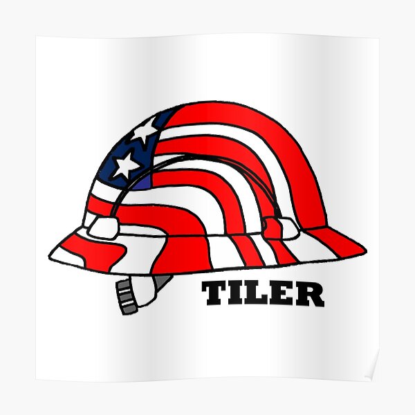 "Tile Hard Hat" Poster for Sale by Statepallets | Redbubble