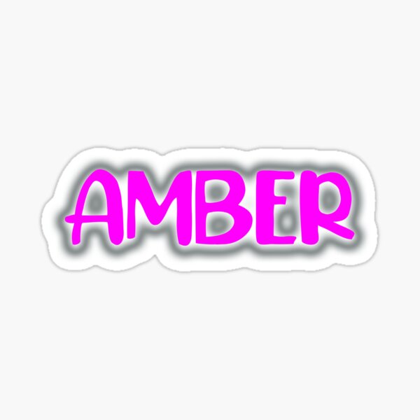 "AMBER" Sticker for Sale by pink-name | Redbubble