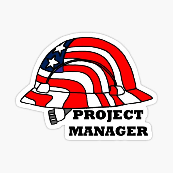 "Project Manager Hard Hat" Sticker for Sale by Statepallets | Redbubble