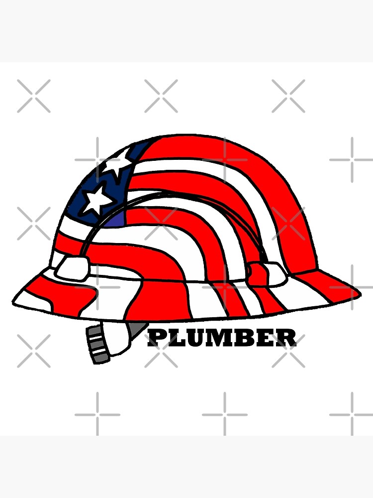 "Plumber Hard Hat" Art Print for Sale by Statepallets | Redbubble