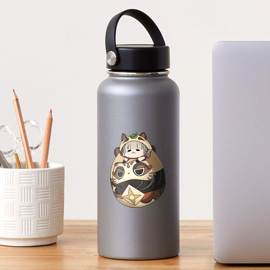 "Chibi Sayu Genshin Impact Tanuki Sticker" Sticker for Sale by ...