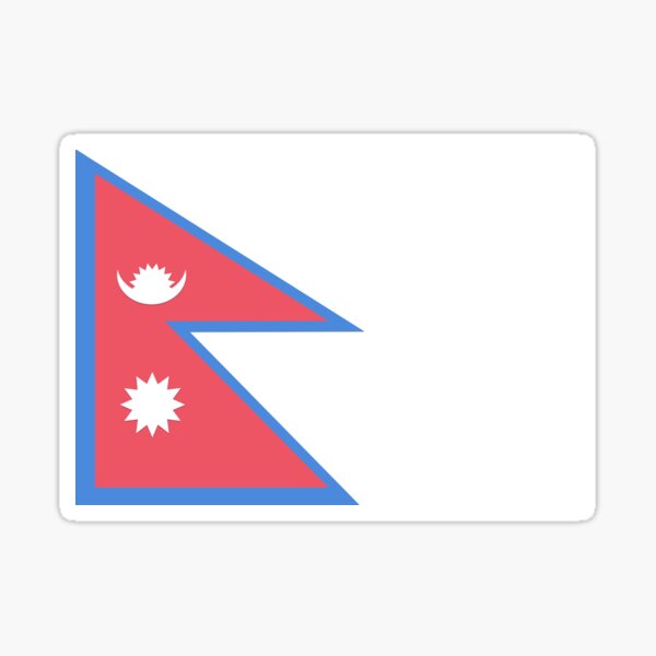 "Nepal" Sticker by FlatFlags | Redbubble
