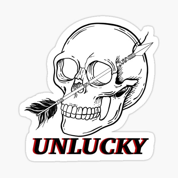 "Unlucky" Sticker for Sale by kinglily | Redbubble