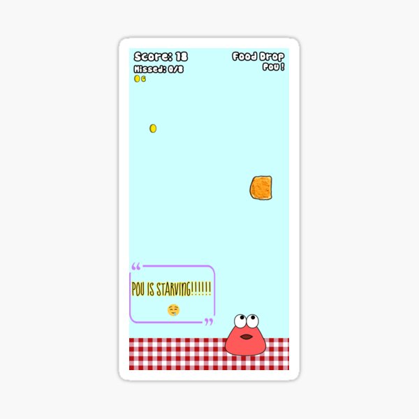 "Starving pou" Sticker for Sale by Zorush | Redbubble