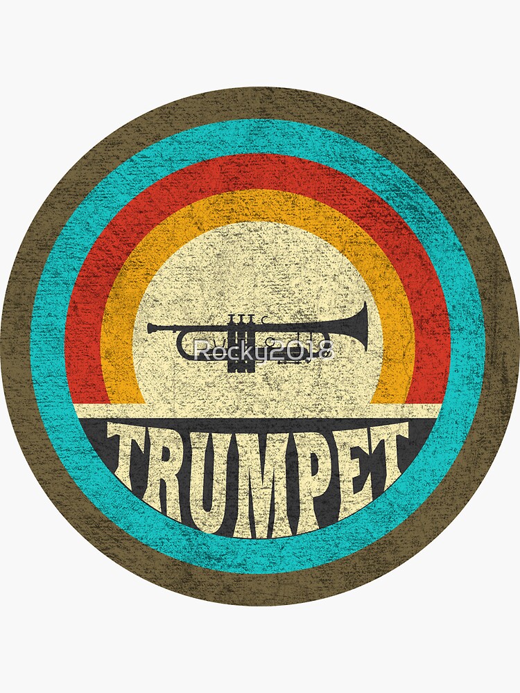 "Trumpets Vintage Design" Sticker for Sale by Rocky2018 | Redbubble