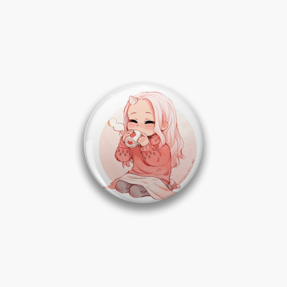 "Strawberry Eri" Pin for Sale by Evelyn-Art | Redbubble