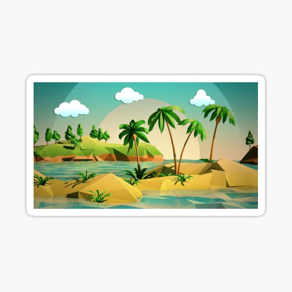 "Island Drawing! - Summer Holidays Incoming" Sticker by HexaShopX ...
