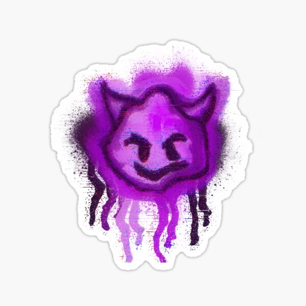 "Purple Devil Glitch" Sticker for Sale by Parker Jenkins | Redbubble