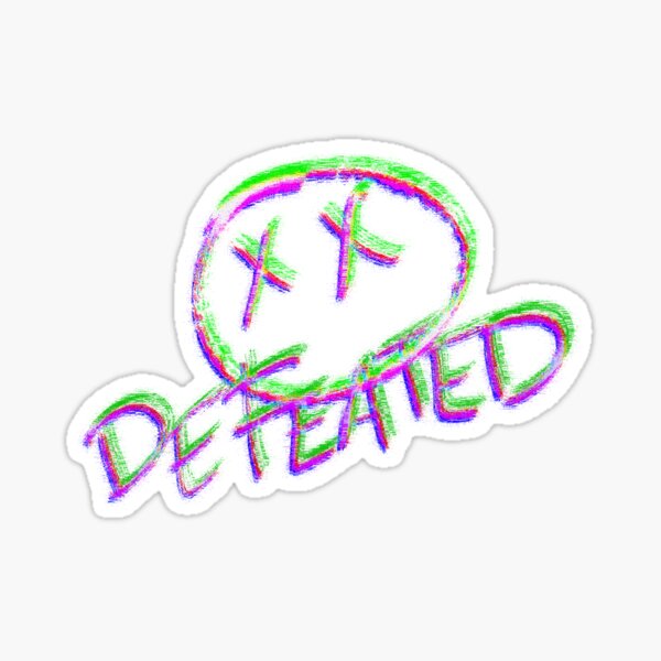 "Defeated" Sticker for Sale by parkerjenkins | Redbubble