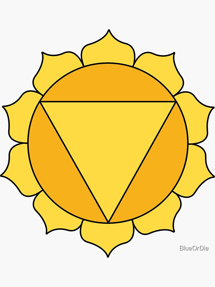 "Simple Yellow Solar Plexus Chakra" Sticker for Sale by BlueOrDie | Redbubble