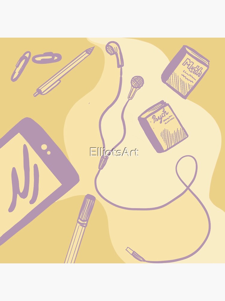 "Online School Aesthetic" Sticker for Sale by ElliotsArt | Redbubble