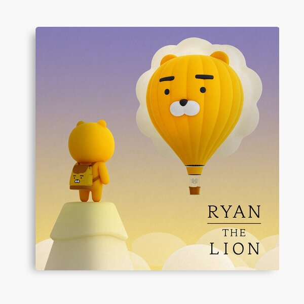 "Hello! Ryan Kakao Friends (헬로! 라이언 카카오프렌즈) - Ryan The Lion" Canvas ...