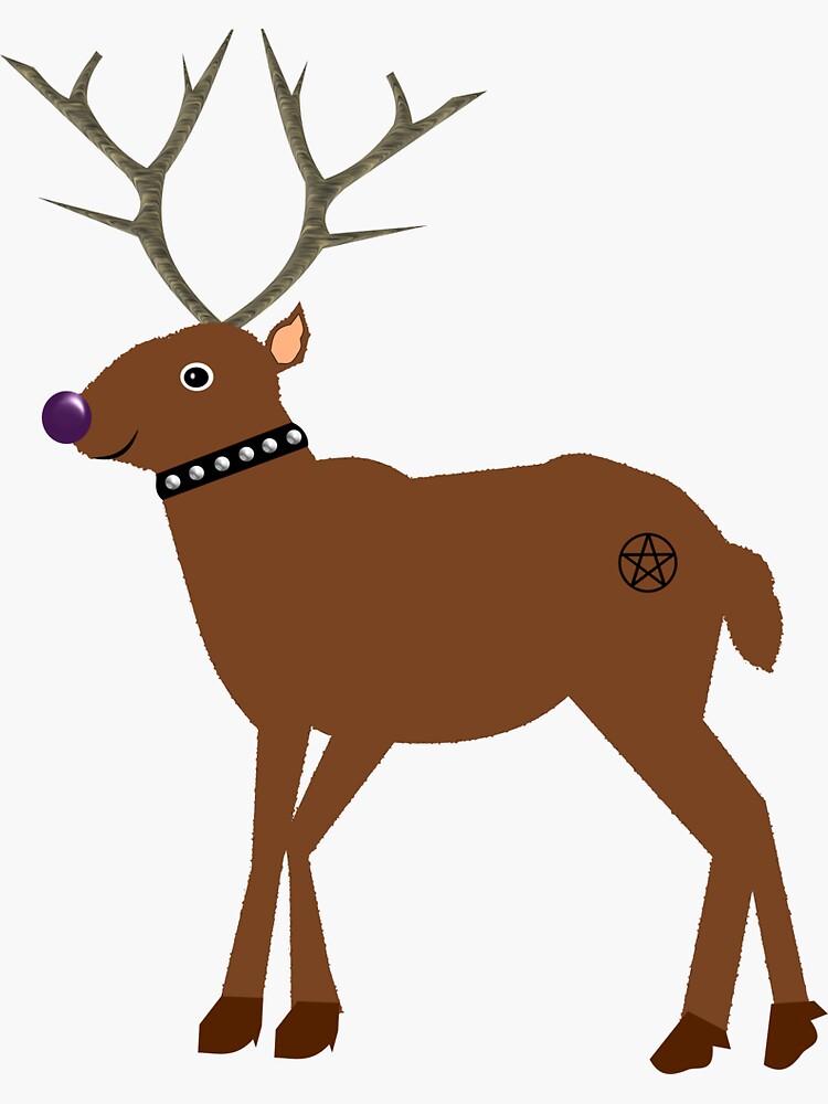 "Alternative Christmas Goth Reindeer" Sticker for Sale by naturegallery | Redbubble