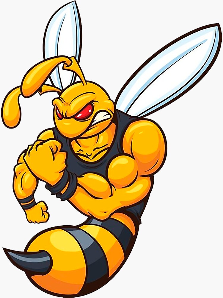 "angry honey bee" Sticker for Sale by zuhairashraf | Redbubble