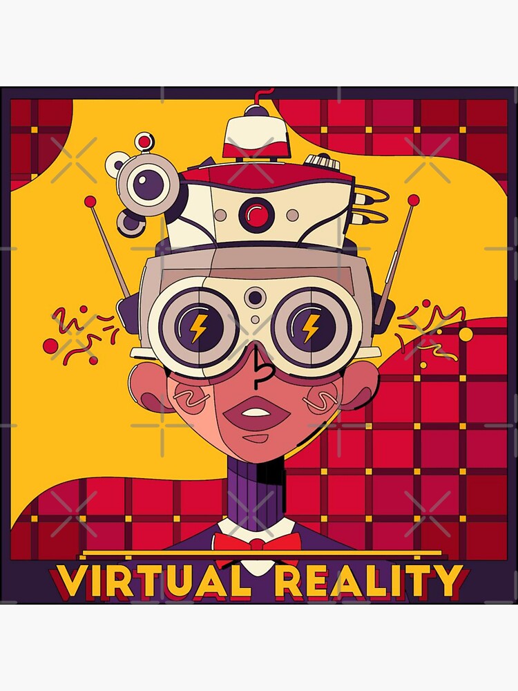 "Virtual Reality" Sticker for Sale by Marksense | Redbubble
