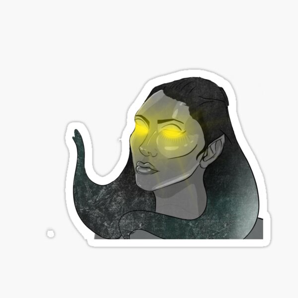 "Girl with glowing eyes" Sticker for Sale by SOTRC | Redbubble