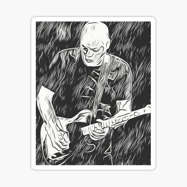 "David Gilmour | High Quality | drawing by Aryan Shahabian " Sticker ...