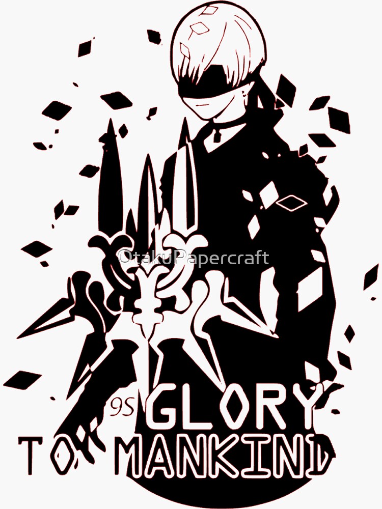 "Nier Automata 9S" Sticker for Sale by OtakuPapercraft | Redbubble