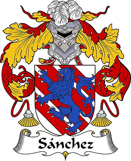 Lámina fotográfica «Sanchez Escudo de armas / Familia de Crest» de ...