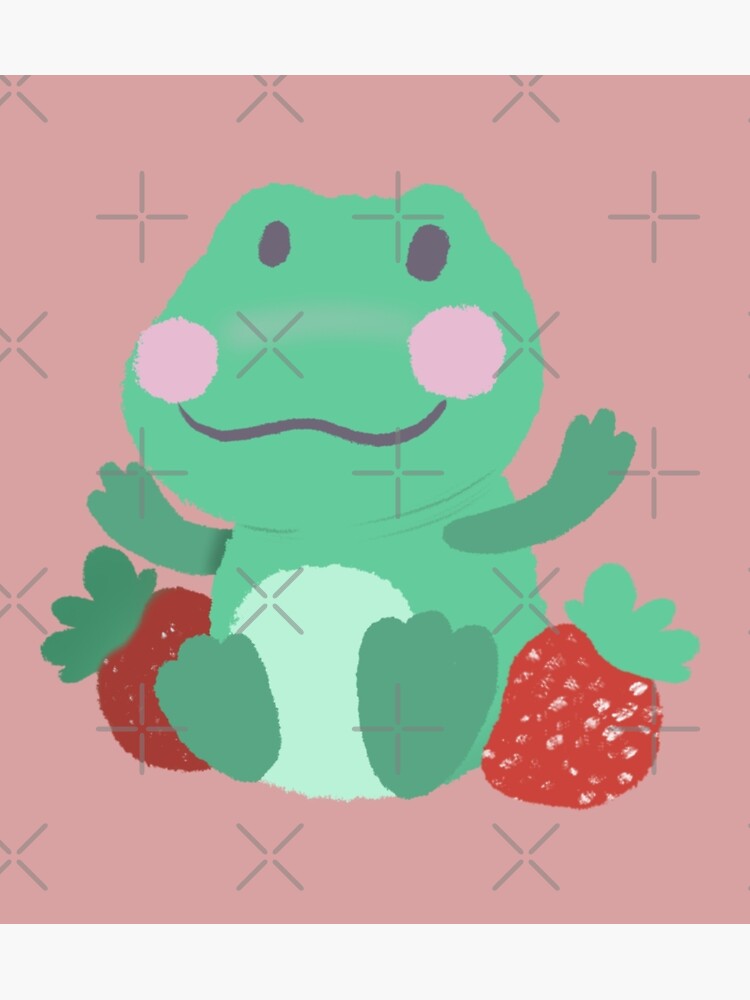 "Strawberry frog " Poster for Sale by AmyNewBlue | Redbubble