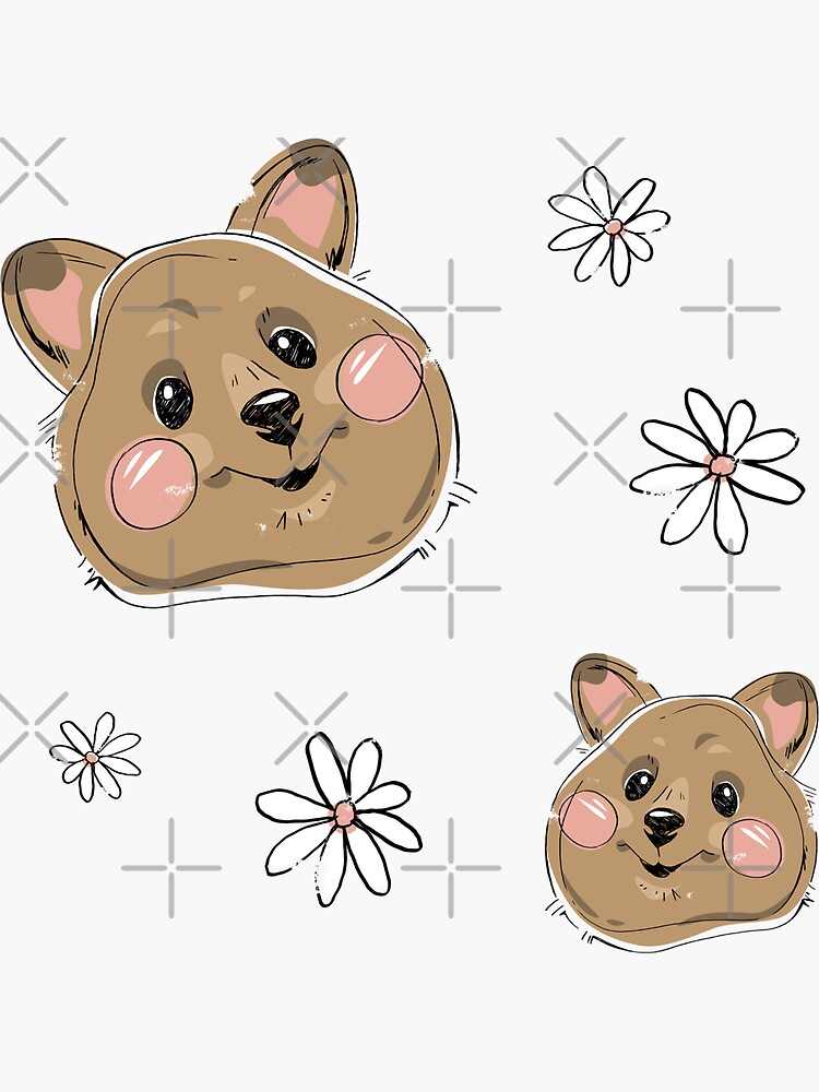 "Happy Quokka Pattern 2" Sticker for Sale by art-by-gui | Redbubble