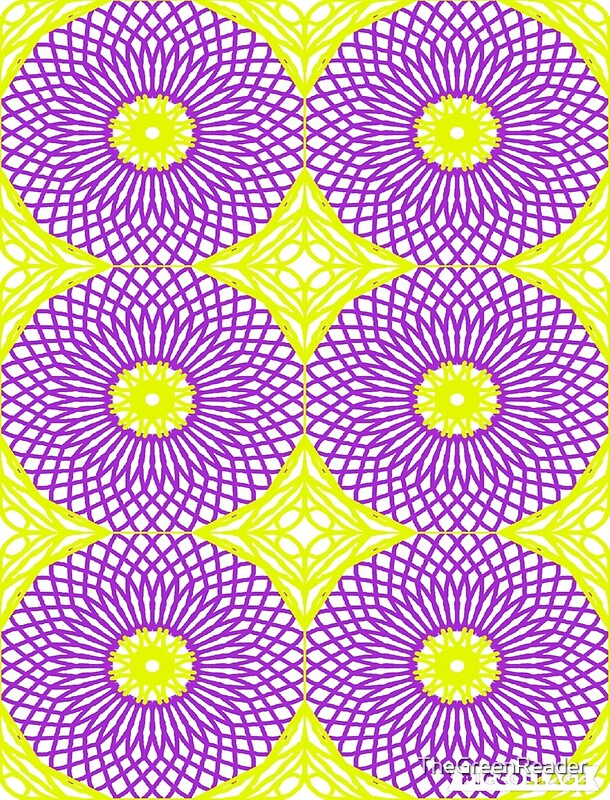 "Yellow Purple Pattern" by TheGreenReader | Redbubble