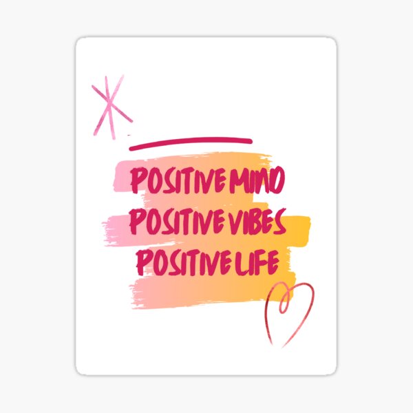 "Positive attitude" Sticker for Sale by imyfreestyle | Redbubble