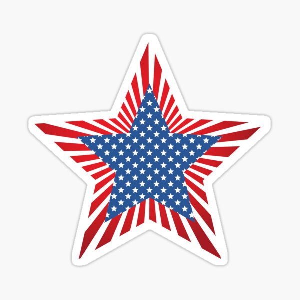 "American Star Flag Sticker" Sticker for Sale by Kayol | Redbubble