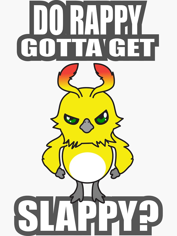 "Phantasy Star Online 2 - Do Rappy Gotta Get Slappy?" Sticker for Sale ...