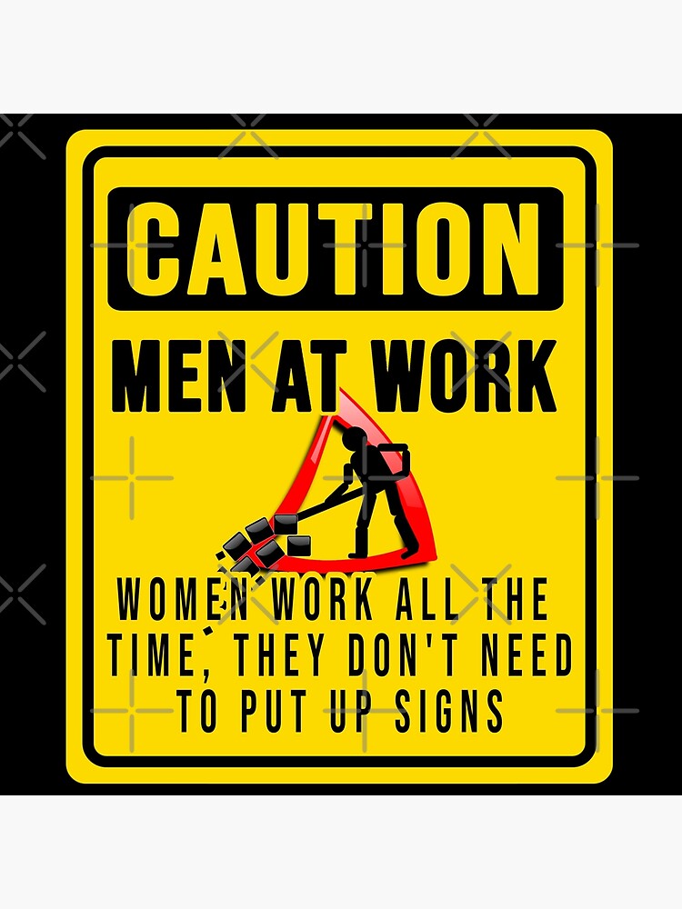 "funny men at work pun" Poster by DisenyosDeMike | Redbubble