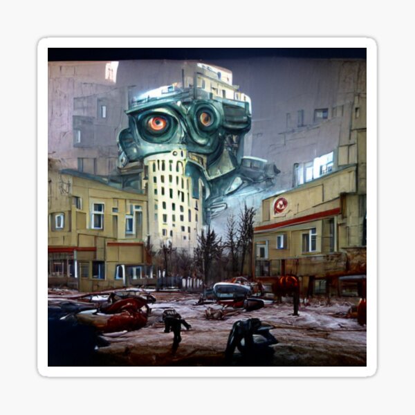 ""Watcher" Neural Network Art inspired by Atomic Heart" Sticker for ...