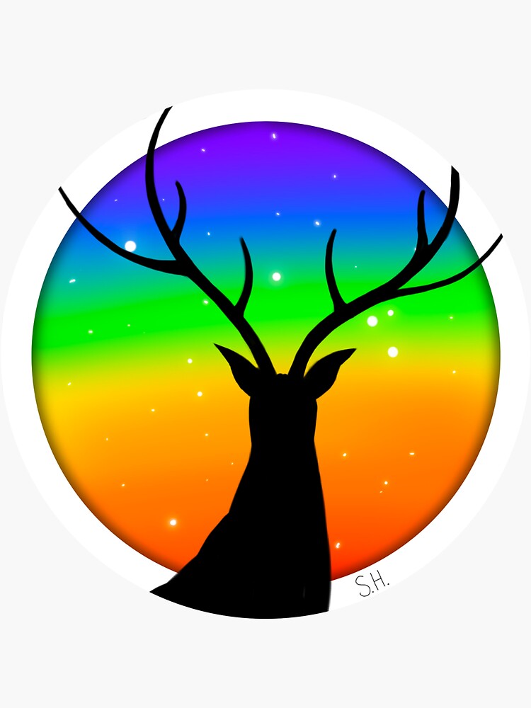 "Sunset Deer Silhouette" Sticker by SylphHarmonic | Redbubble