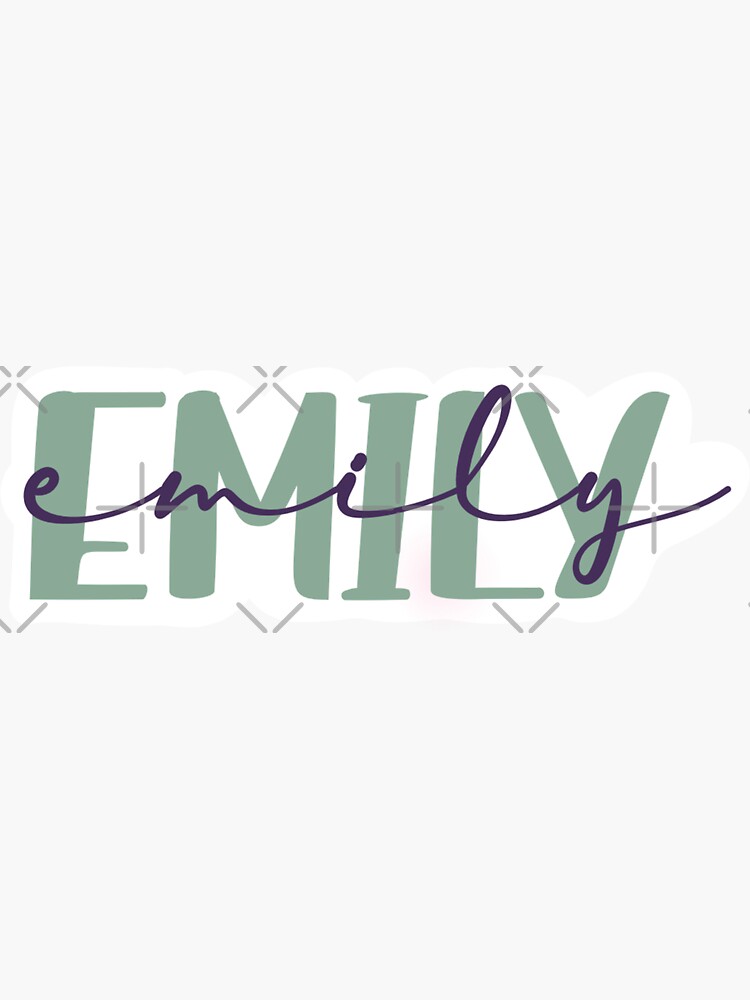 "Emily Personalized Name Script " Sticker for Sale by DebbCreations ...