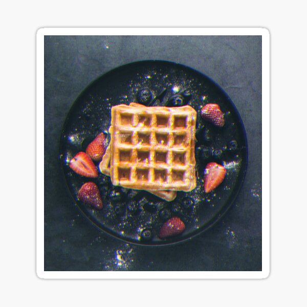 "BELGIAN WAFFLE" Sticker for Sale by YunBae | Redbubble