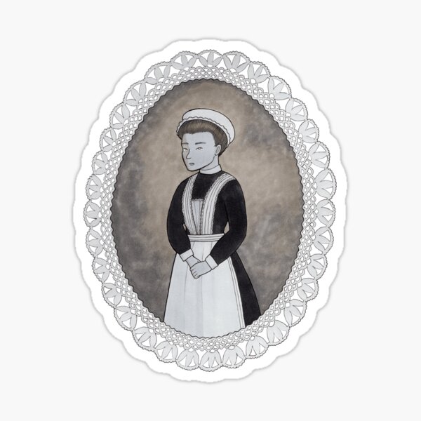 "Antique Edwardian Maid" Sticker by finishesart | Redbubble