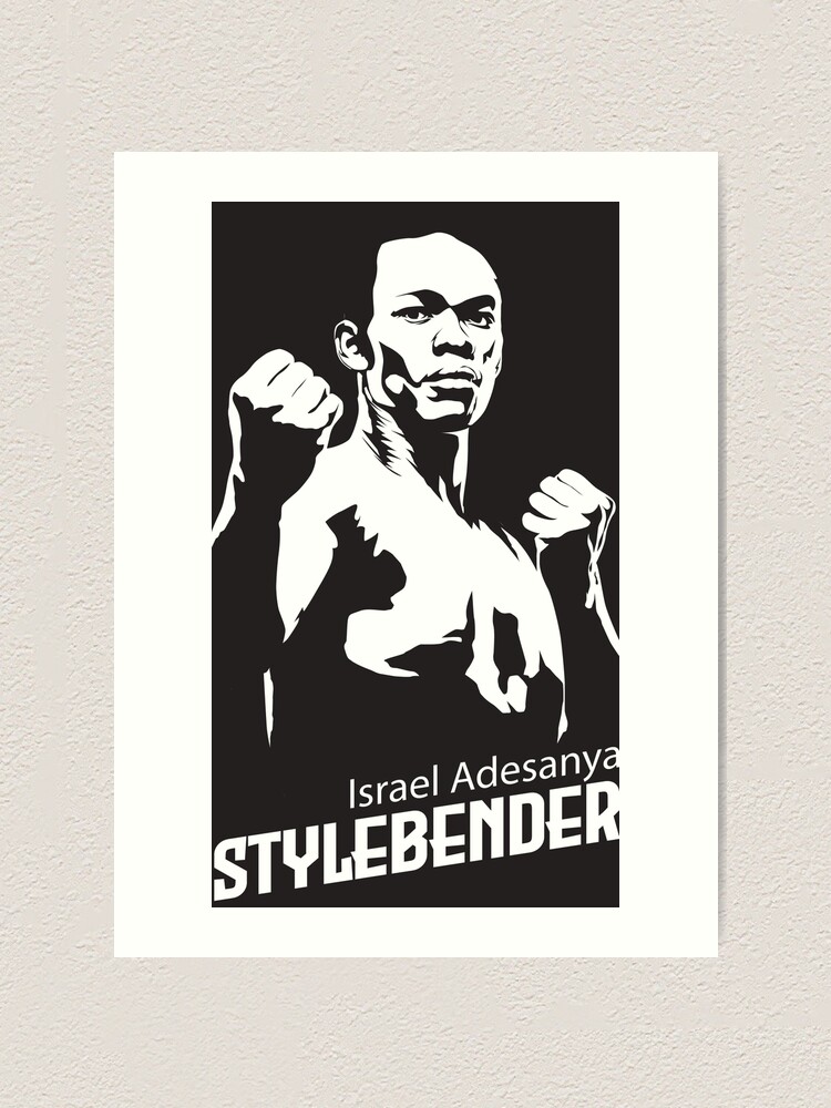 "ISRAEL ADESANYA T-Shirt Stylebender Adesanya Sticker " Art Print for ...