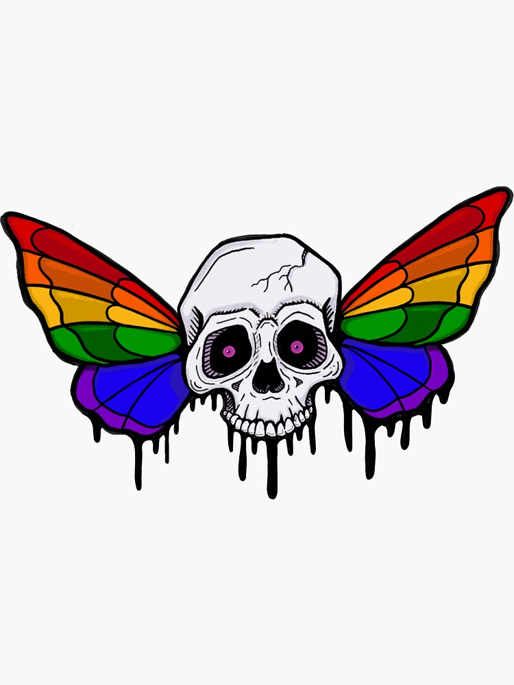 "Pride Moth" Sticker for Sale by MapleMothPaints | Redbubble