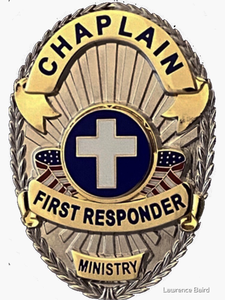 "Firsr Responder Chaplain" Sticker for Sale by lawrencebaird | Redbubble