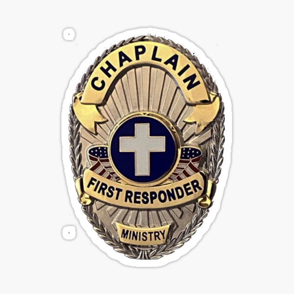 "Firsr Responder Chaplain" Sticker for Sale by lawrencebaird | Redbubble
