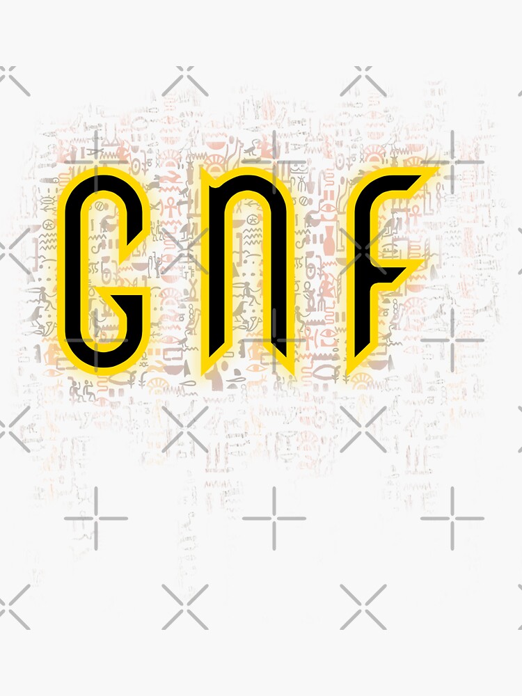 "GNF" Sticker for Sale by dodopharaoh | Redbubble