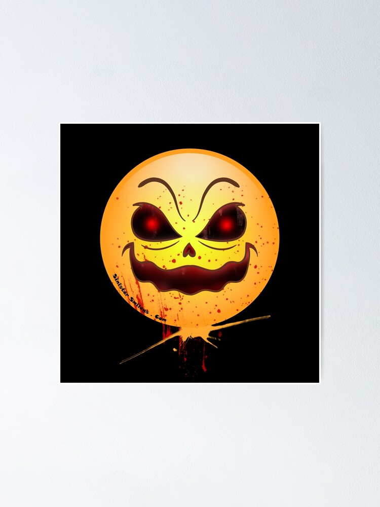 "Ghoulish Smiling Acid Face" Poster for Sale by SinisterSmileys | Redbubble