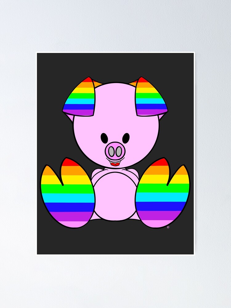 "LGBTQ PRIDE CARTOON PIG" Poster for Sale by CelebraToons | Redbubble