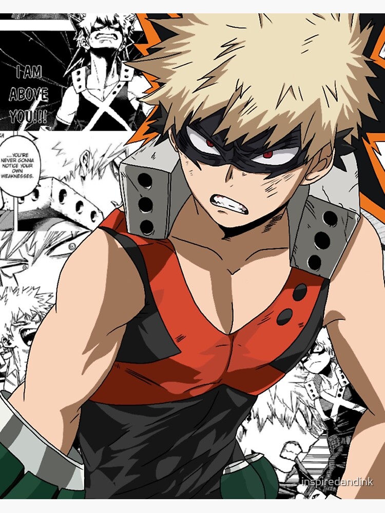 "Angry Bakugou" Poster by inspiredandink | Redbubble