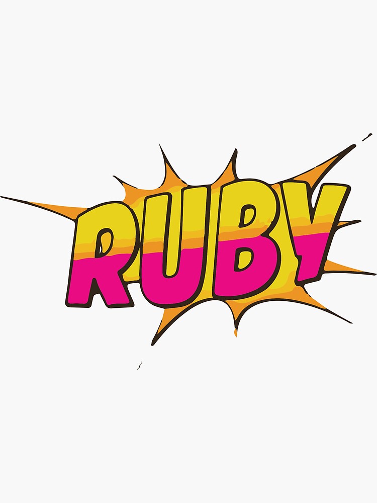 "Ruby Name Stickers" Sticker by thuhien6shop | Redbubble