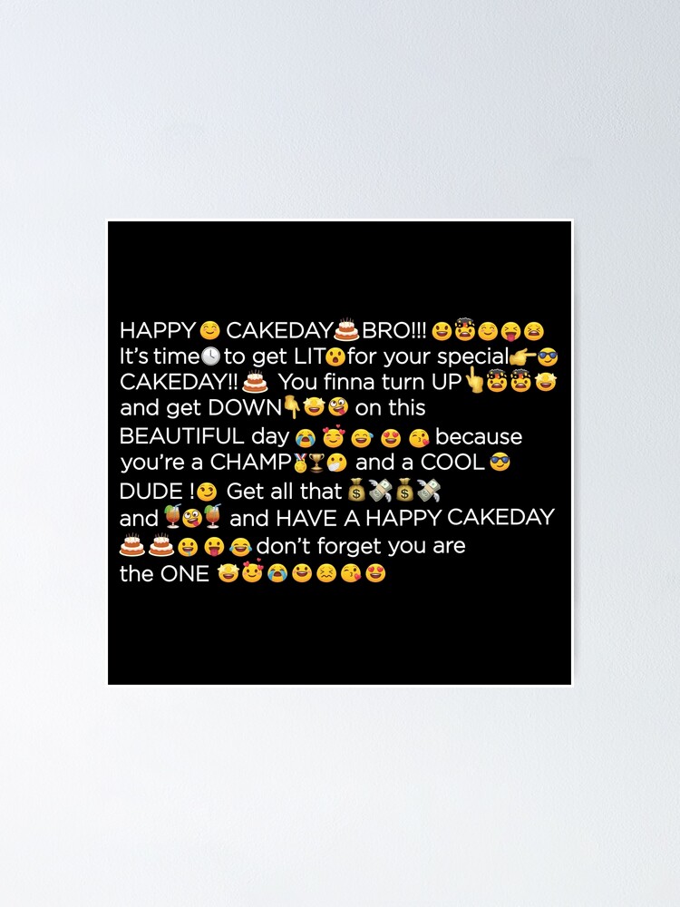 "uwu copypasta birthday cake msj" Poster for Sale by guillermofarze ...
