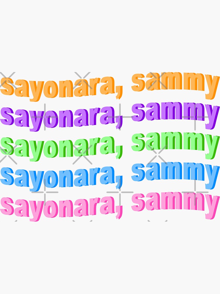 "sayonara, sammy - nick miller (new girl)" Sticker for Sale by PhoebeA ...